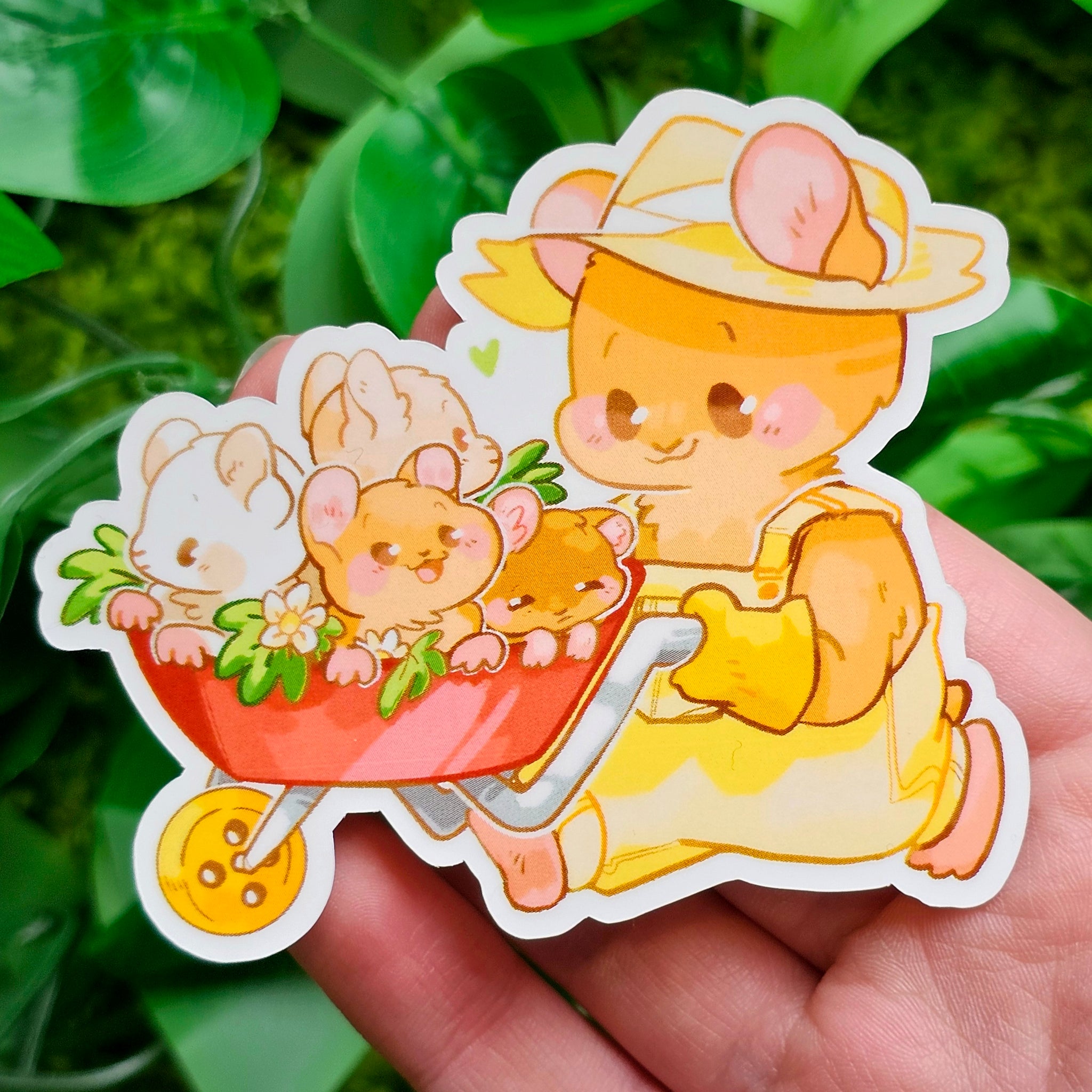 Hamster Gardeners Stickers – Milky Tomato