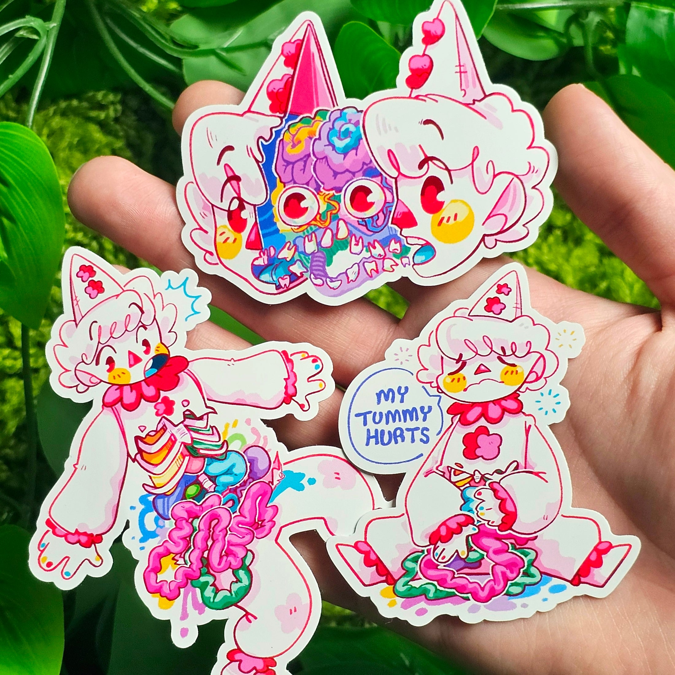 Clown Gore Stickers – Milky Tomato