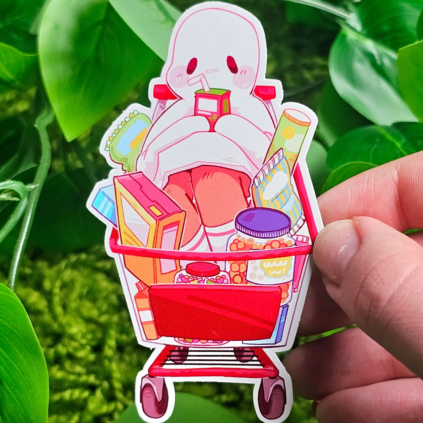 Shopping Cart Ghost Stickers – Milky Tomato