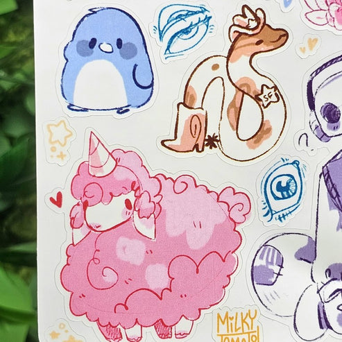 Live Stream Doodles Sticker Sheet #1 – Milky Tomato