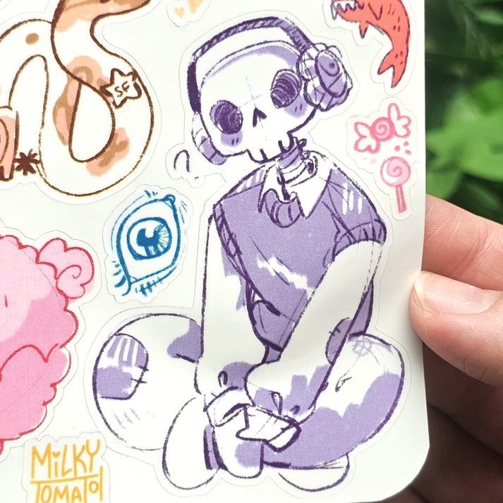 Live Stream Doodles Sticker Sheet #1 – Milky Tomato