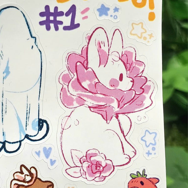 Live Stream Doodles Sticker Sheet #1 – Milky Tomato