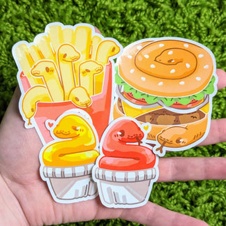 Snake Snack Fast Food Stickers – Milky Tomato