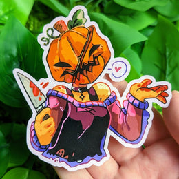 Gore Pumpkin Head Stickers – Milky Tomato