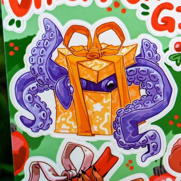 Creepy Christmas Gifts Sticker Sheet – Milky Tomato