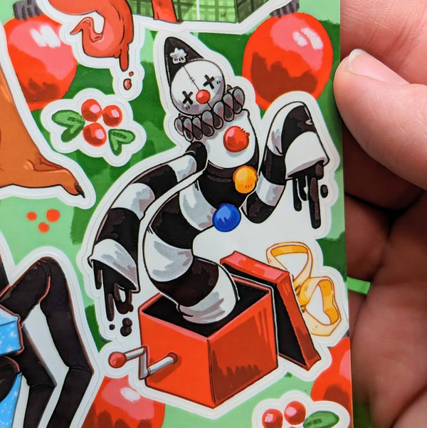 Creepy Christmas Gifts Sticker Sheet – Milky Tomato