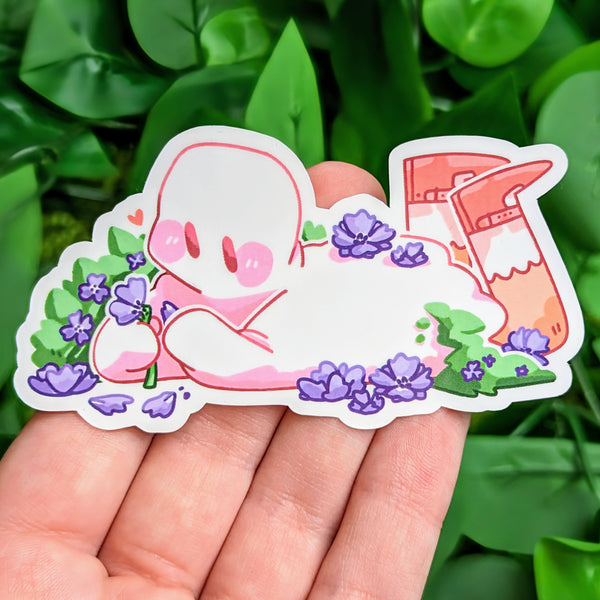 Valentine Flower Ghost Stickers – Milky Tomato