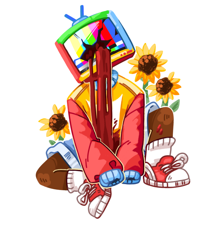 Drippy TV Head Stickers – Milky Tomato