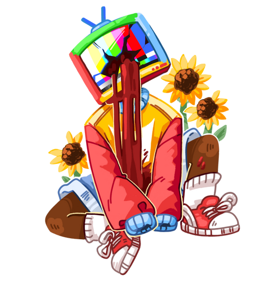 Drippy TV Head Stickers – Milky Tomato