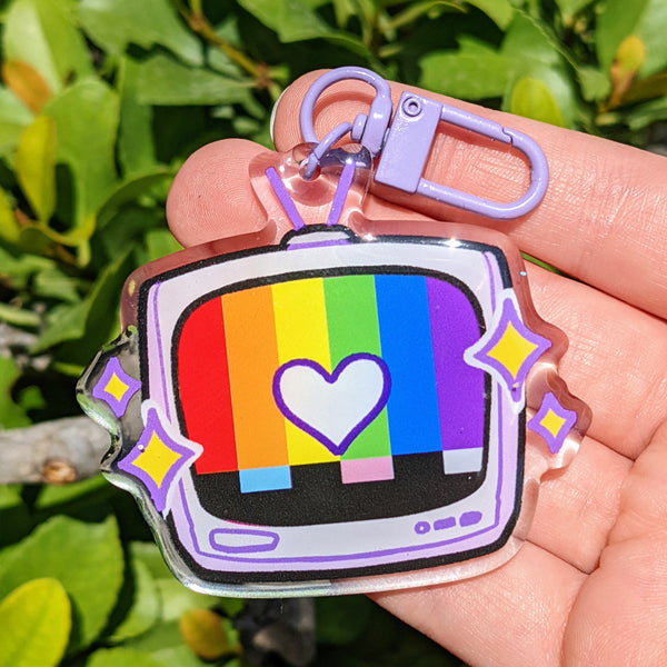 Rainbow TV Keychain – Milky Tomato