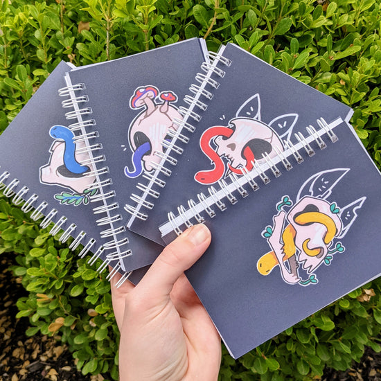 Snakes in Skulls Reusable Mini Sticker Book – Milky Tomato