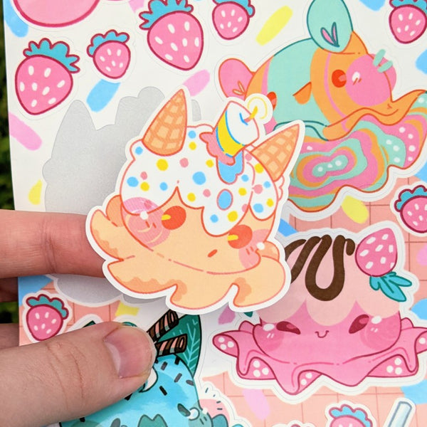 Octo Ice Cream Sticker Sheet – Milky Tomato