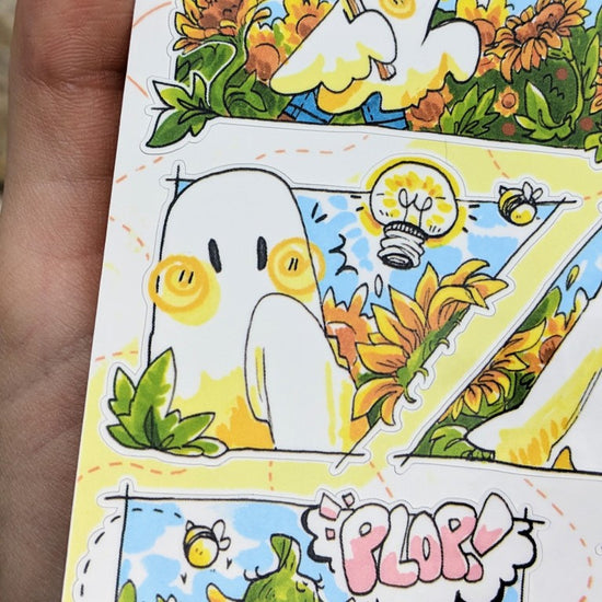 V2 Runaway Ghosts Comic Sticker Sheet: Ollie – Milky Tomato