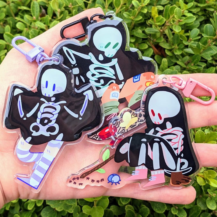 Cute Skeleton Ghosts Keychains! – Milky Tomato