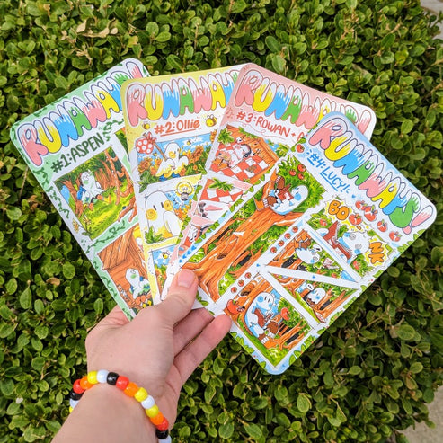 Runaway Ghosts Comic Sticker Sheet Complete Collection! – Milky Tomato