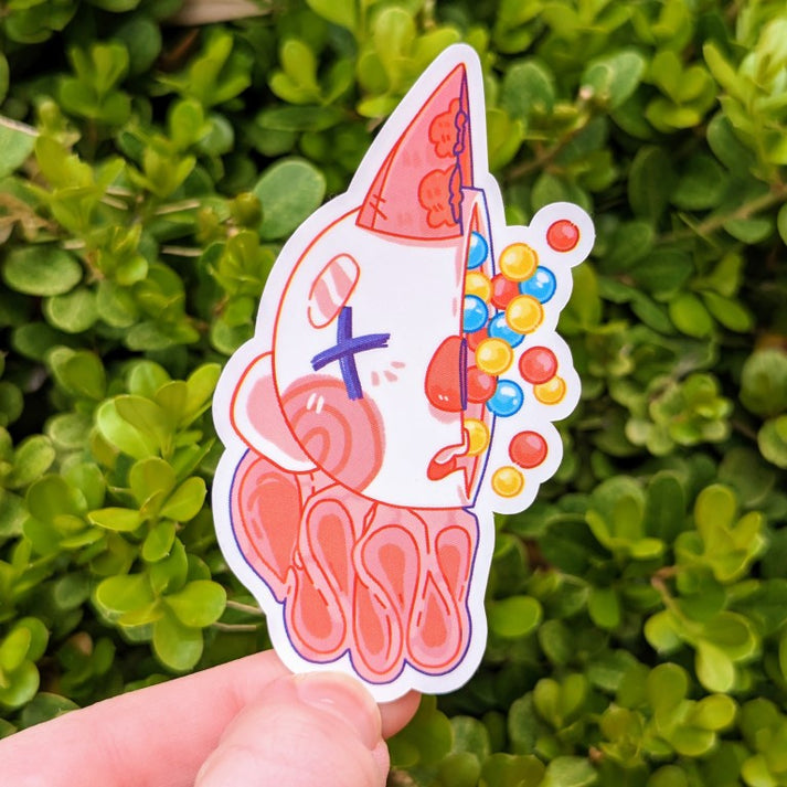 Split Gum Ball Clown Stickers – Milky Tomato