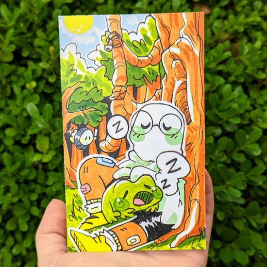 Runaway Ghost and Frog Pal Mini Prints – Milky Tomato