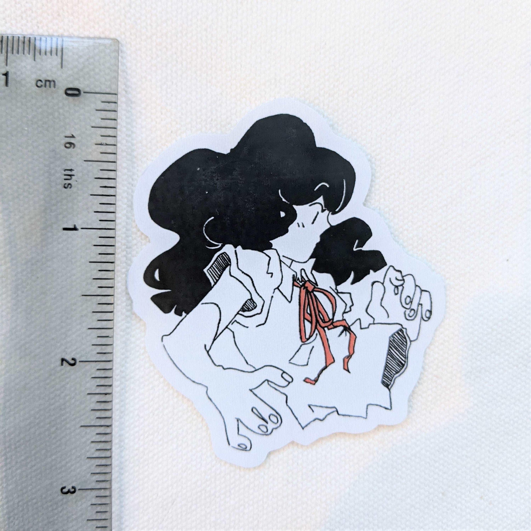 Floating Split Girl Sticker – Milky Tomato