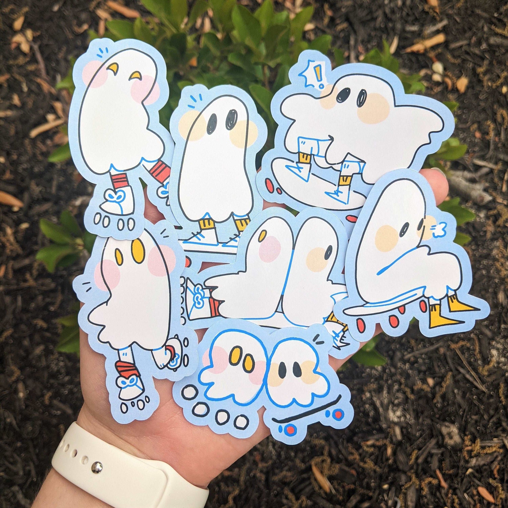 Silly Doodle Ghost Stickers! – Milky Tomato